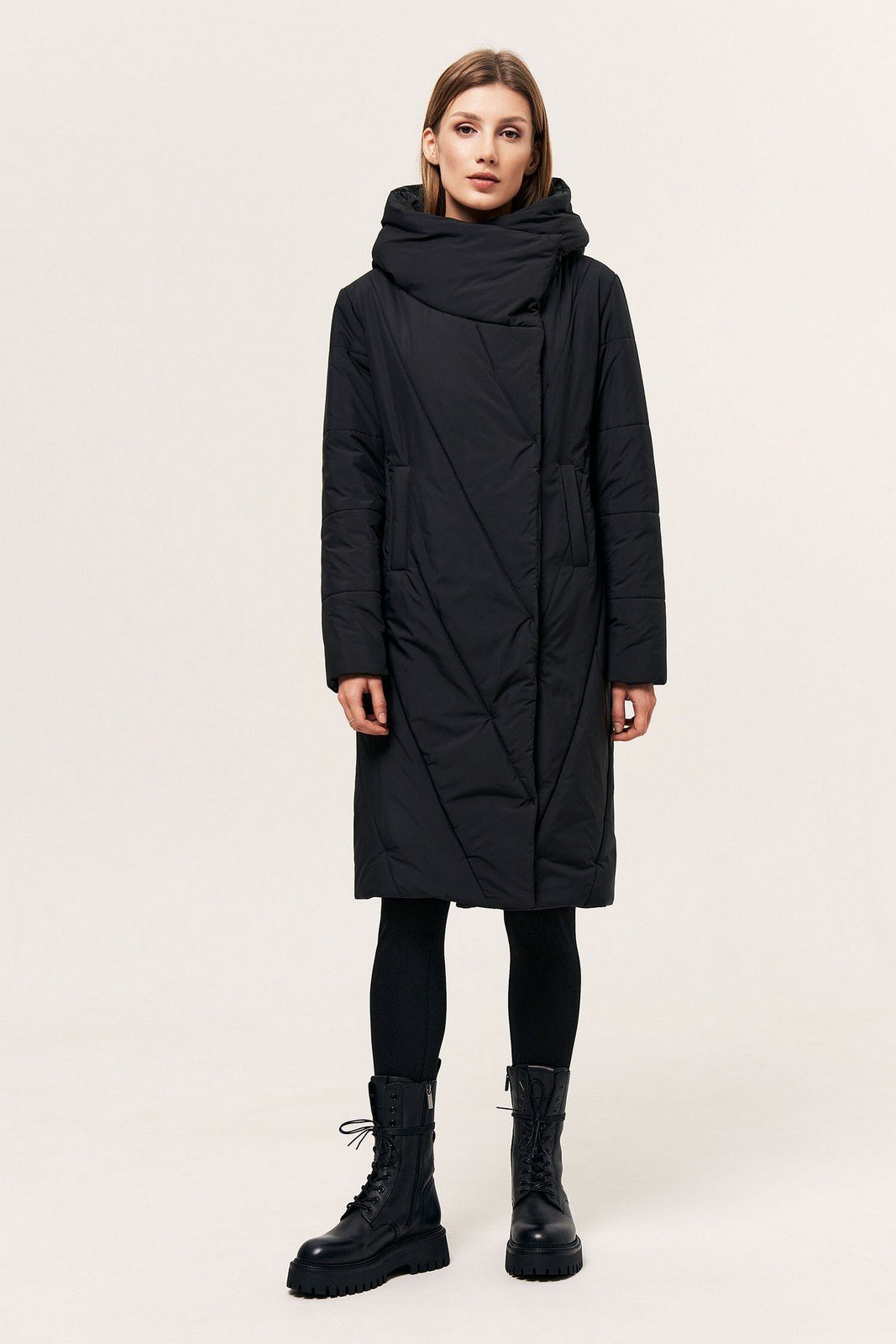 *Пальто 14368 черный LeNata купить в интернет магазине Велесмода